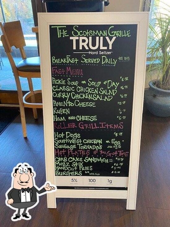 Menu at The Scotsman Grille pizzeria, Oak Ridge