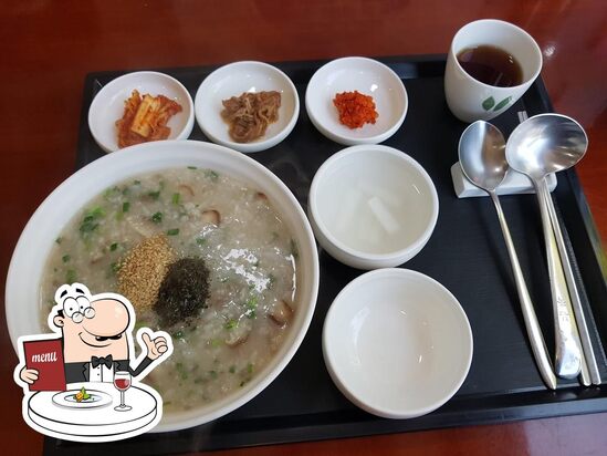 Menu at Bonjuk Seomyeon restaurant, Busan