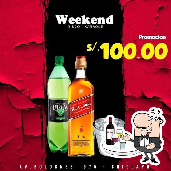 Menu at Weekend Disco Bar, Chiclayo