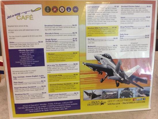 Jet A Way Cafe in Moses Lake - Restaurant menu and reviews
