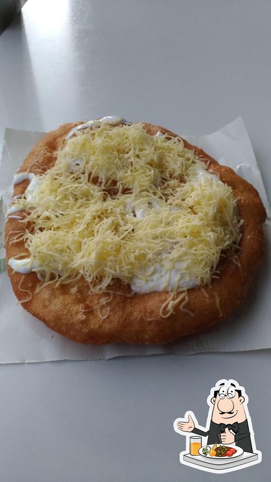 Menu at Lángos Sziget restaurant, Budapest