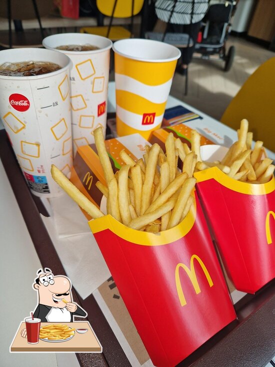 Menu at McDonald’s Makó restaurant, Makó