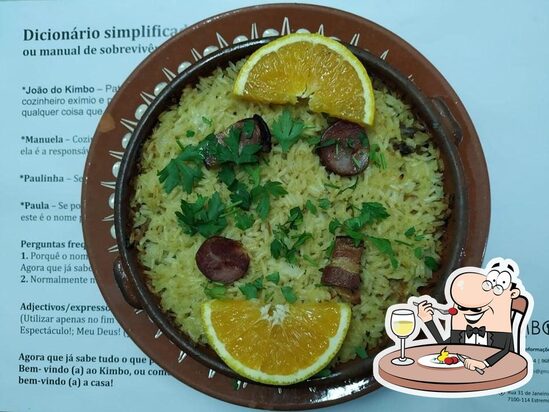 Menu at Kimbo restaurant, Estremoz