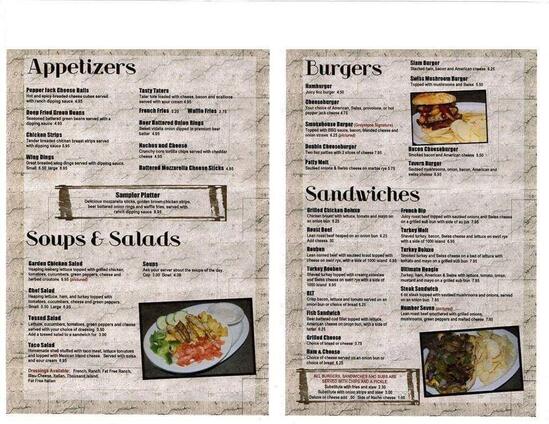 Menu at Greystone Tavern pub & bar, Jackson