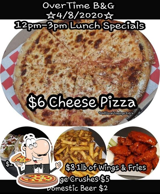 Menu at OverTime Bar & Grill, Pike Creek