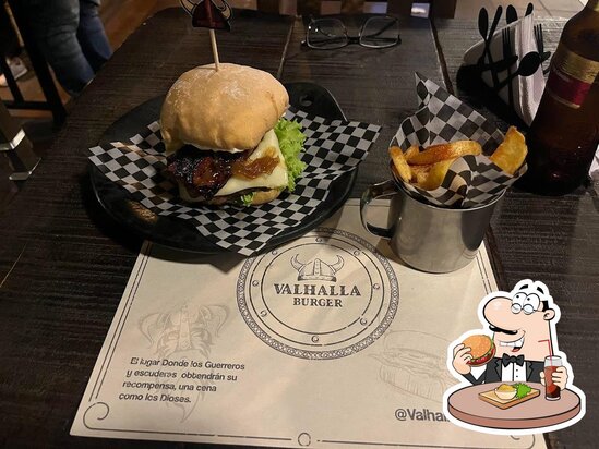 Menu at Valhalla Burger restaurant, Colombia