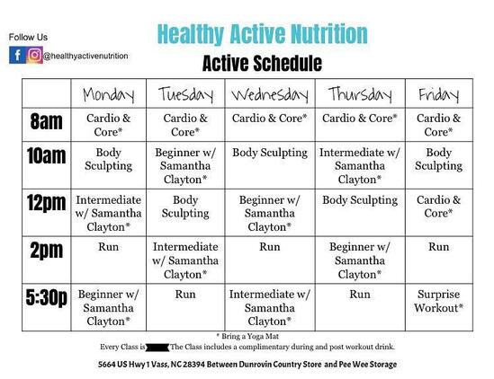 Menu at Healthy Active Nutrition restaurant, Vass