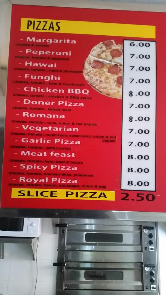 Menu at The Twilight Café, Magaluf