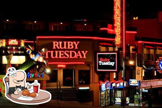 Menu at Ruby Tuesday restaurant, Niagara Falls, Clifton Hill