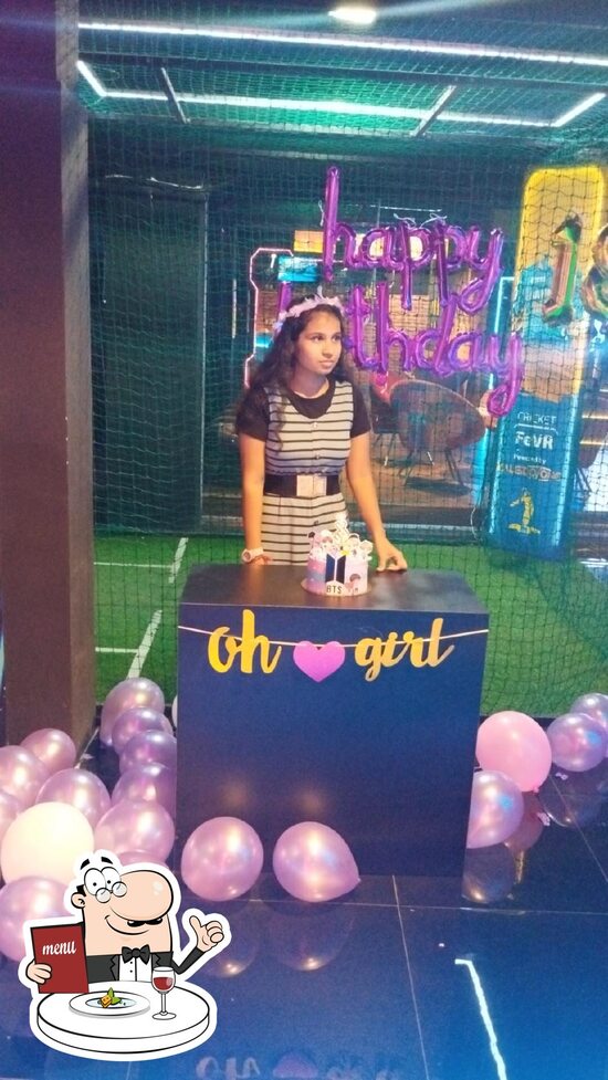 Menu at VR Game Cafe, Chennai