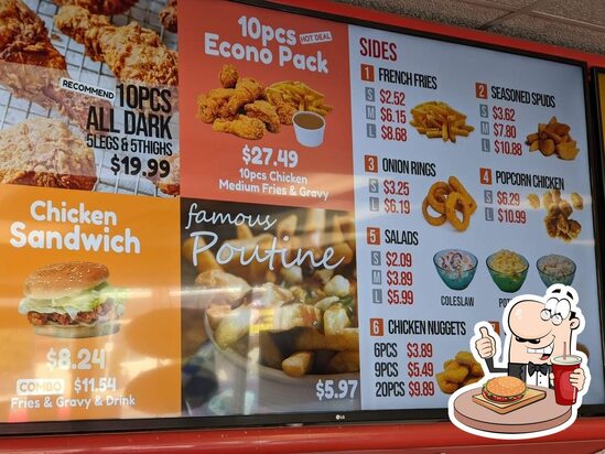 Menu at Famous Chicken fast food, Abbotsford