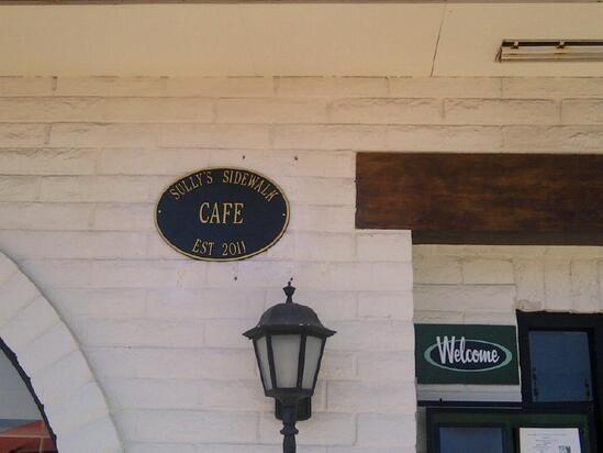 Menu at Sully's Sidewalk Cafe, San Diego
