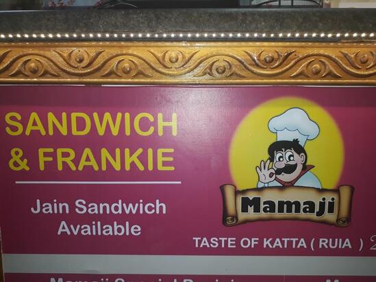Menu at Mamaji Sandwich & Frankie, Mumbai