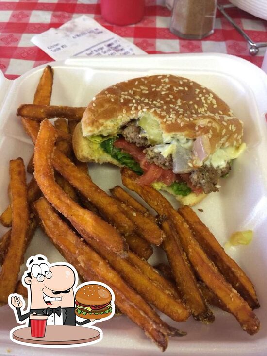 Menu at Mikie's Big Burger restaurant, McDonough