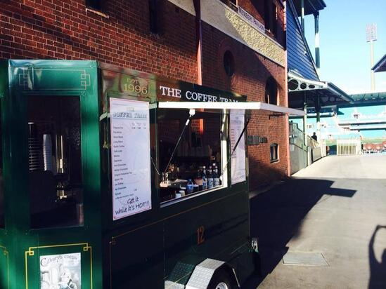 Menu at The Coffee Tram restaurant, Sydney