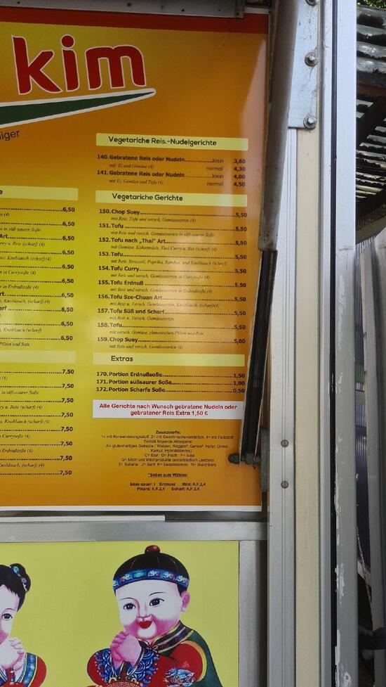 Menu au Kim-Kim Imbiss pub et bar, Haiger