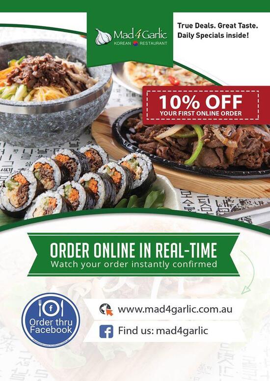 Mad 4 Garlic Korean Restaurant in Buderim - Restaurant menu and reviews