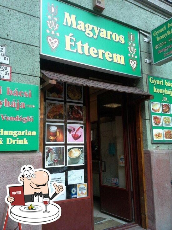 Carta del restaurante Magyaros Etterem, Budapest