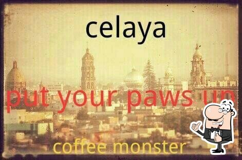 Menu at Coffee Monster" restaurant, Celaya