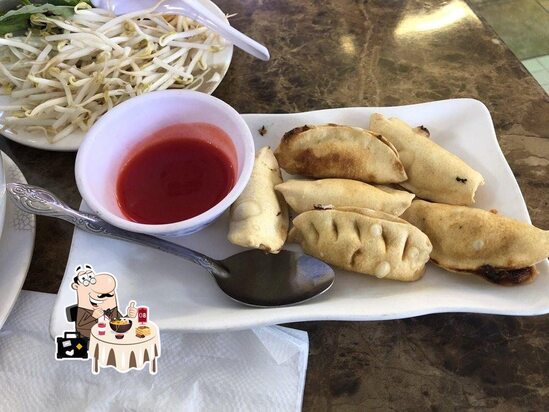 Menu at Pho'Dera restaurant, Madera