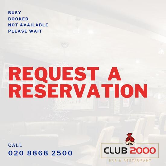 Menu at Club 2000, Pinner, 427-431 Rayners Ln