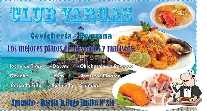 Menu at Club Vargas, Huanta