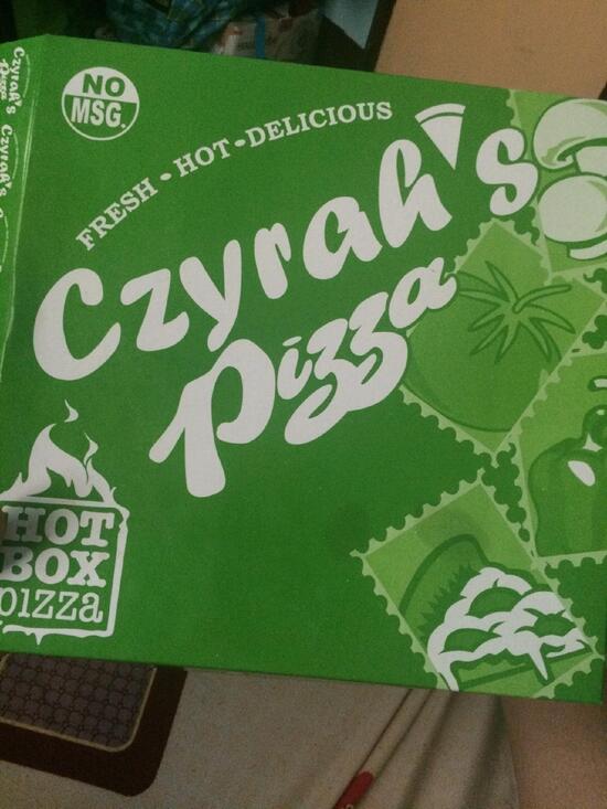 Menu at Czyrah's Pizza pizzeria, San Mateo, M4WC+PGF
