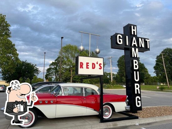 Menu at Red’s Giant Hamburg fast food, Springfield
