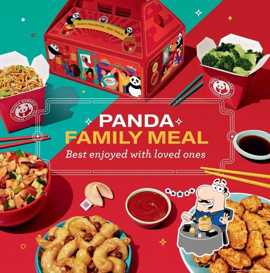 Menu at Panda Express fast food, Fresno, N Jackson Ave