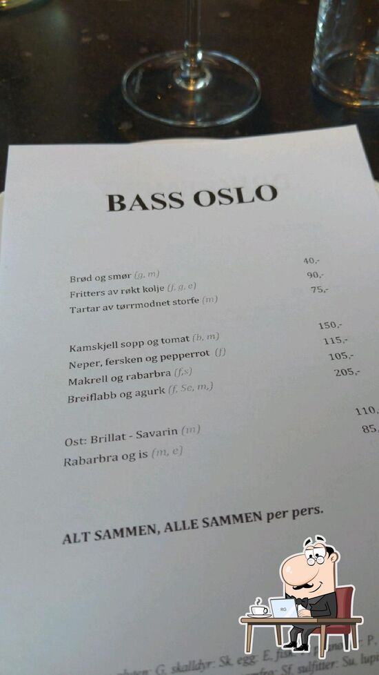 Bass Oslo, Oslo - Restaurant menu, prices and reviews