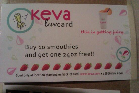 Menu at Keva Juice pub & bar, Lake Havasu City