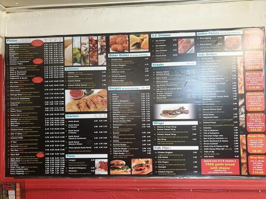 Menu at Pizza Time fast food, Featherstone
