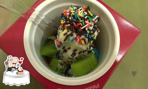 Menu at chillbox frozen yogurt, Budapest