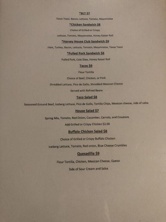 Menu at Constantine Harvey House pub & bar, Constantine