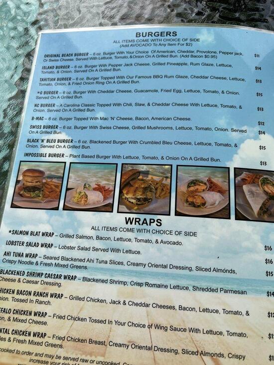 Menu at Toucan's Lakefront pub & bar, Mooresville