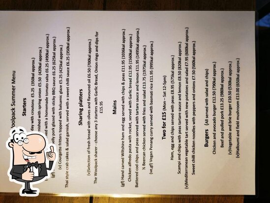 Menu at The Woolpack Inn pub & bar, Stonehouse, 4 High St