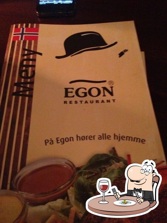 Menu at Egon restaurant, Lillehammer, Elvegata 12
