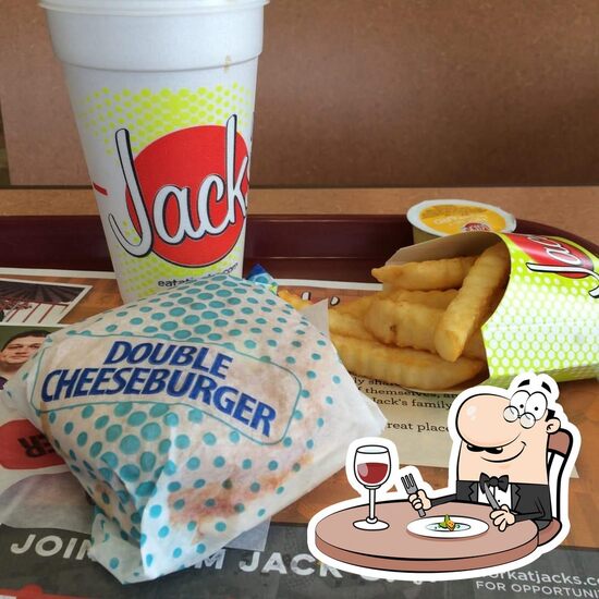 Menu at Jack's fast food, Moody