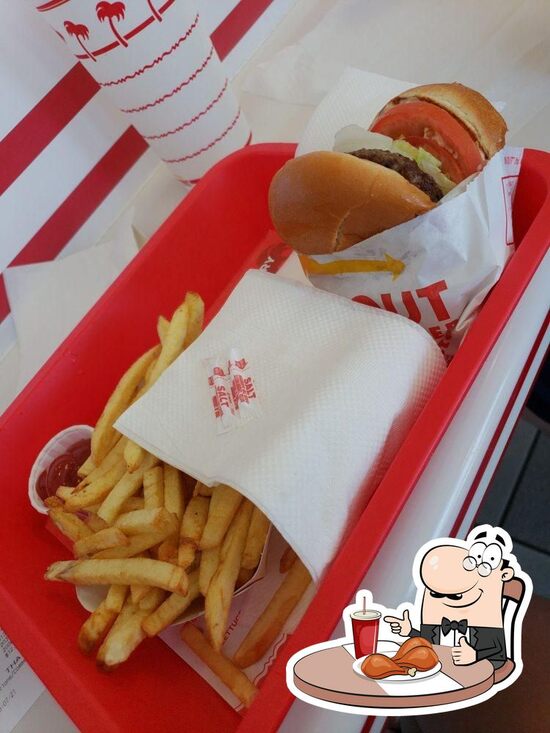 Menu at In-N-Out Burger fast food, Hanford