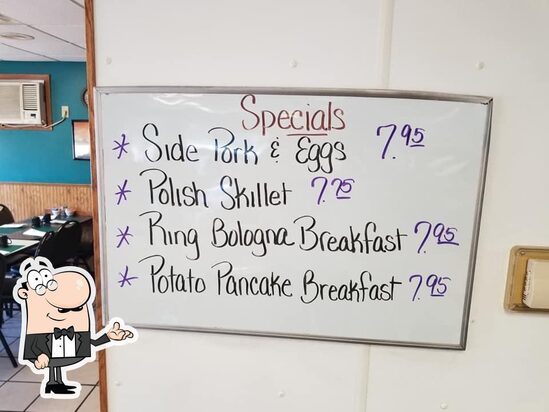 Menu at R.D.'s Diner restaurant, Stevens Point