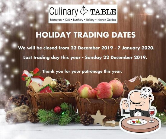 Culinary Table restaurant, Randburg, Unit 1 - Restaurant menu and reviews