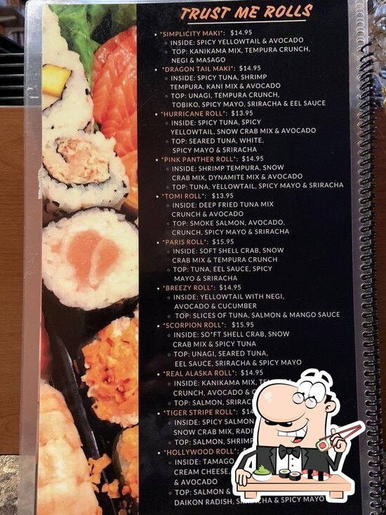 Menu at Yoshi Express restaurant, Cleveland