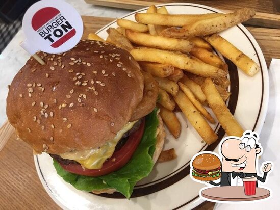 Menu at Burger Ton restaurant, Seoul