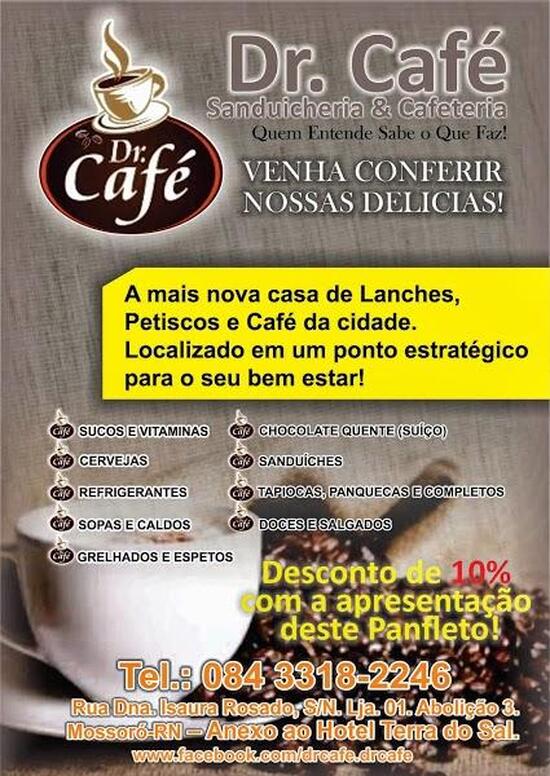 Menu at Dr. Café, Mossoró