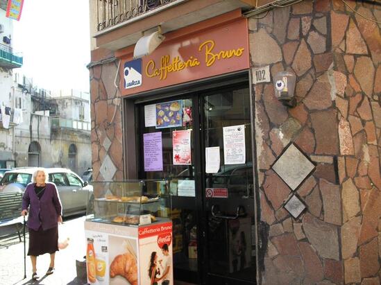 Menu at Bruno cafe, Naples