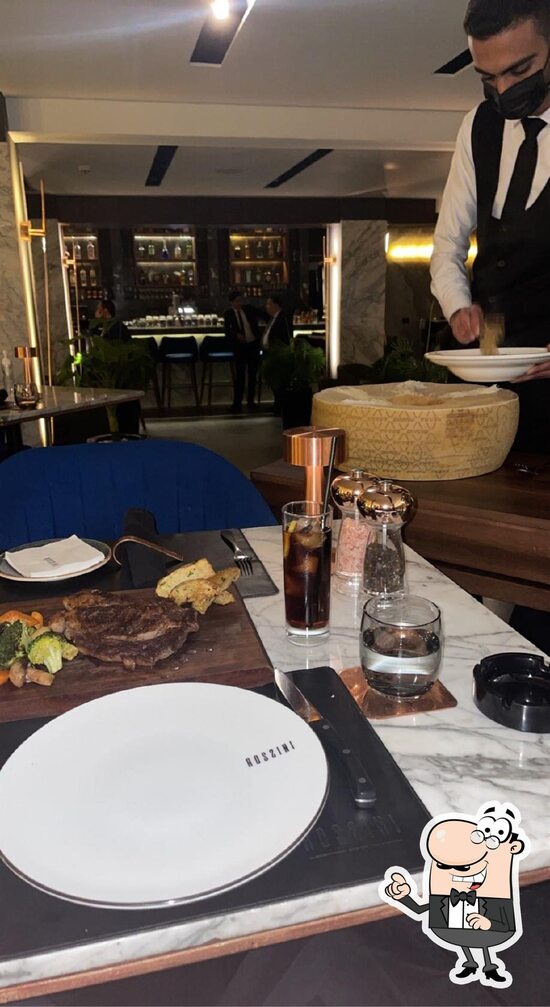 Menu at Rossini restaurant, Cairo, 66 Omar Ibn El-Khattab