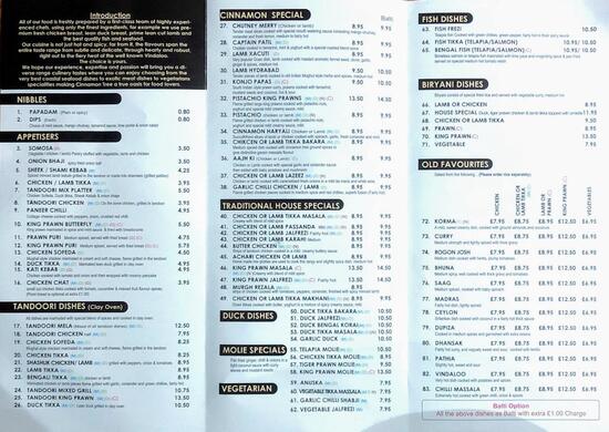 Menu at Cinnamon Tree fast food, Halstead