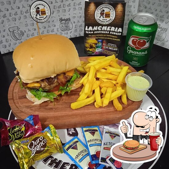 Menu at Lancheria Team Brothers Burger restaurant, Maringá