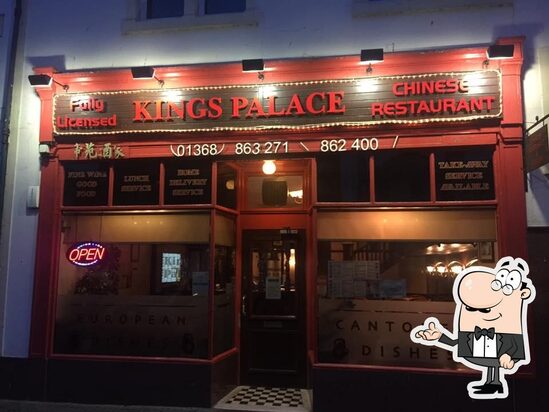 Menu at Kings Palace restaurant, Dunbar