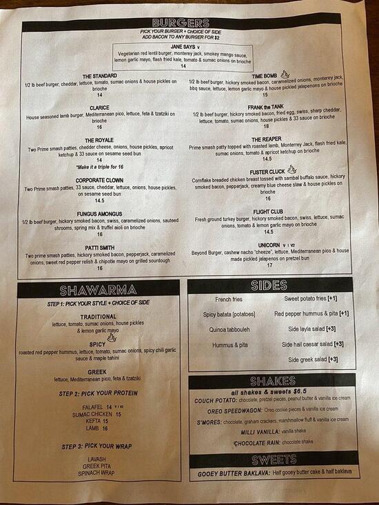Menu at Layla restaurant, Webster Groves, 20 Allen Ave #130